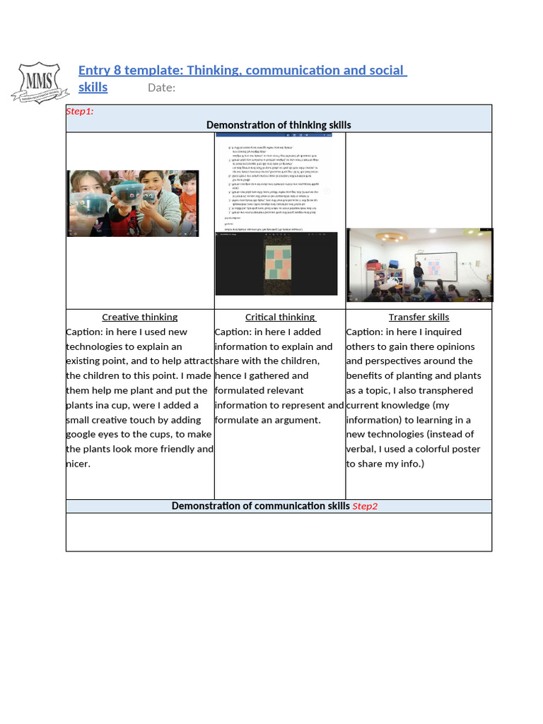 Thinking, Communication, and Social Skills | PDF