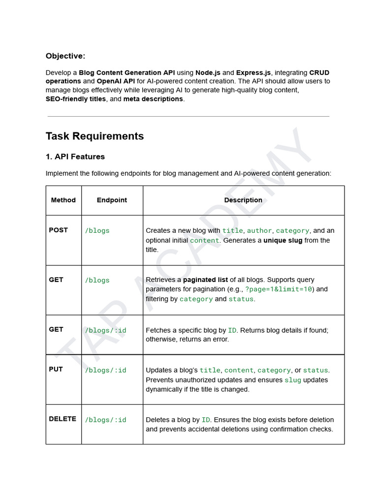Backend Assessment Task 2 | PDF | Search Engine Optimization | Information Technology