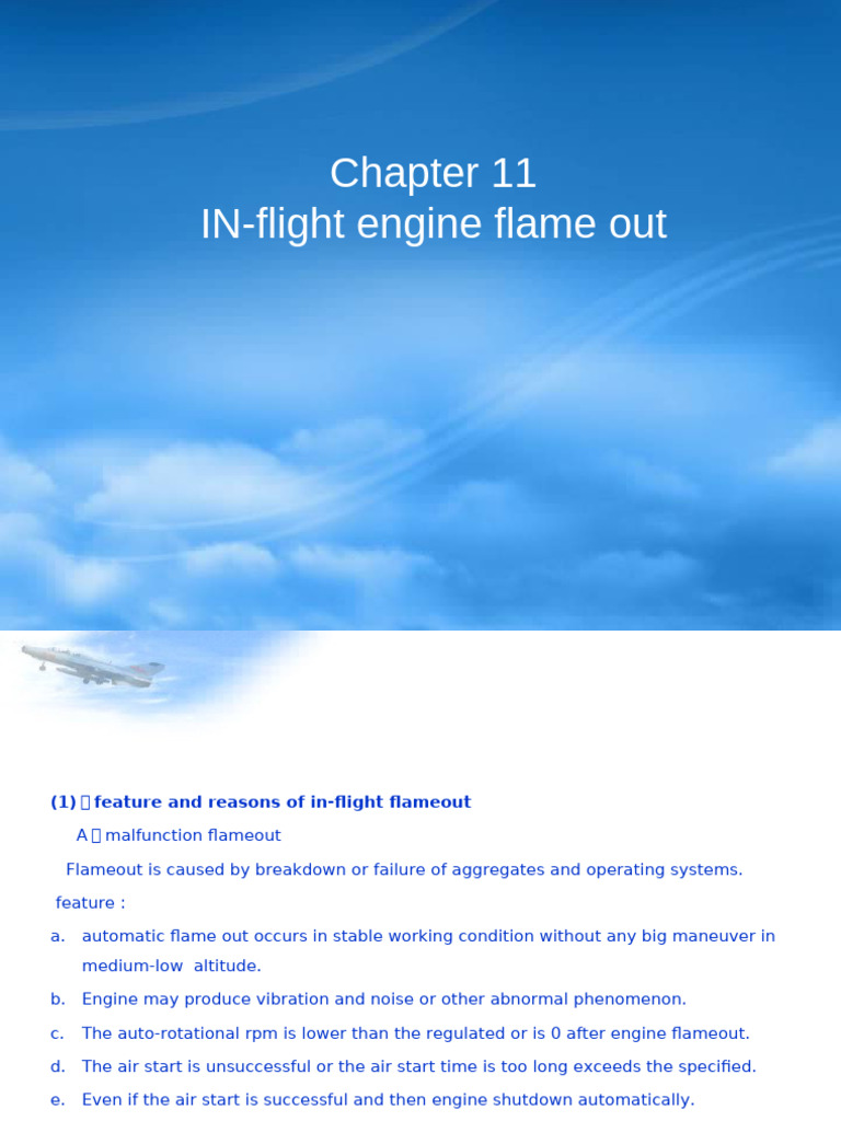 Chapter-11 in Flight Engine Flameout | PDF