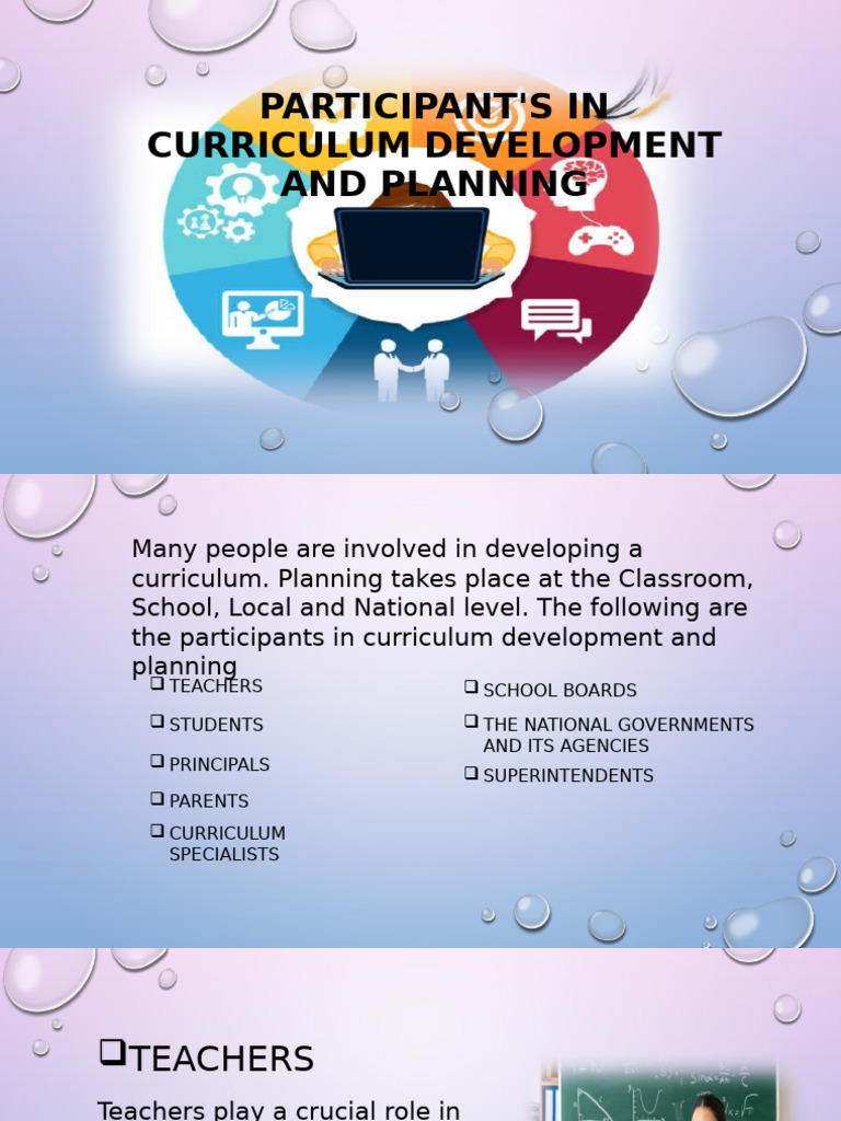 Curriculum Development Participants | PDF | Curriculum | Teachers