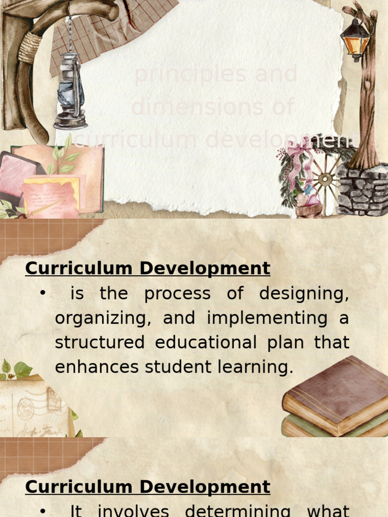 Principles and Dimensions of Curriculum | PDF | Learning | Curriculum