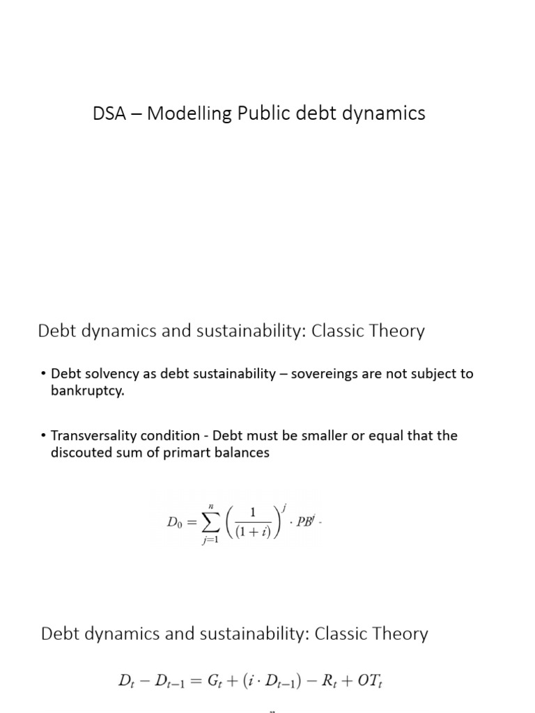 Public Debt Dynamics and Sustainability Analysis | PDF | Fiscal ...