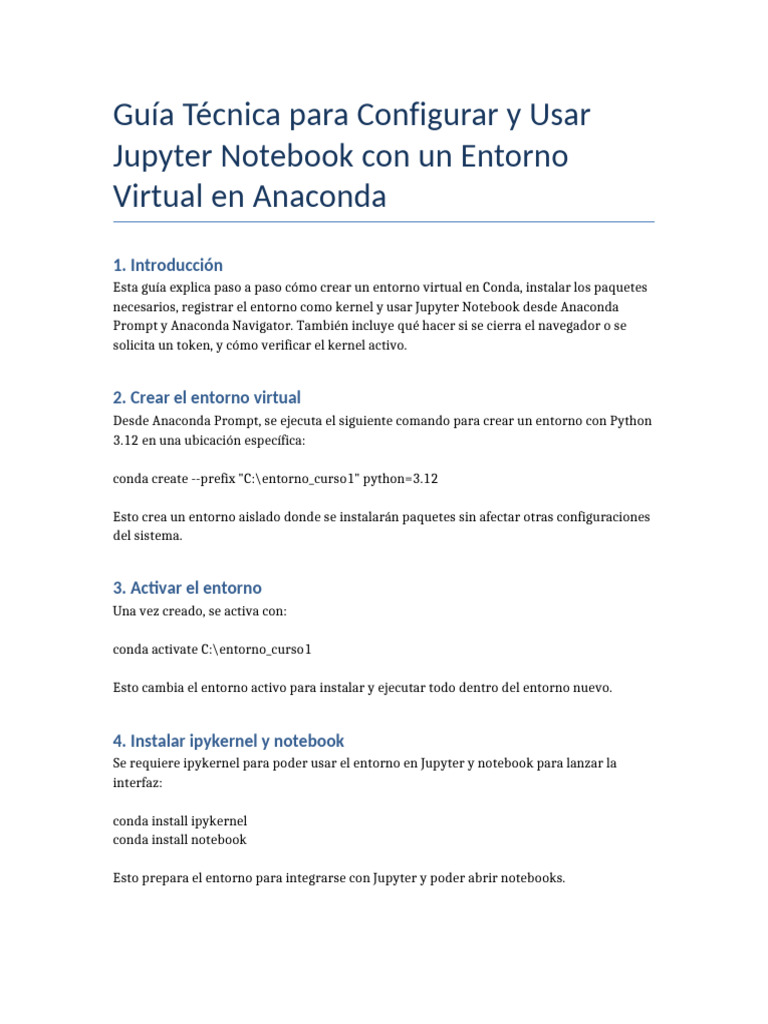 Descargar Guía - Entorno - Jupyter - Anaconda | PDF | Ciencias de la Computación | Software del ...