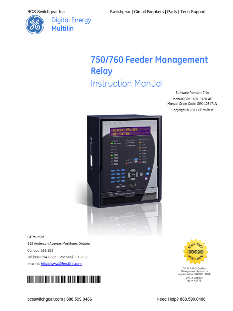 Manual SR-750 760 | PDF | Relay | Electronic Engineering