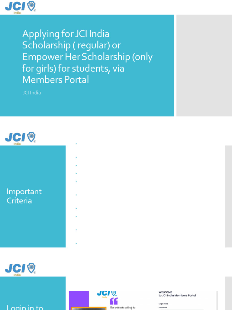 Tutorial - Scholarship Application Submission Through Portal | PDF