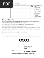 Tredz Returns Form A4 v28b RB Web | PDF | Mail | Consumer Goods