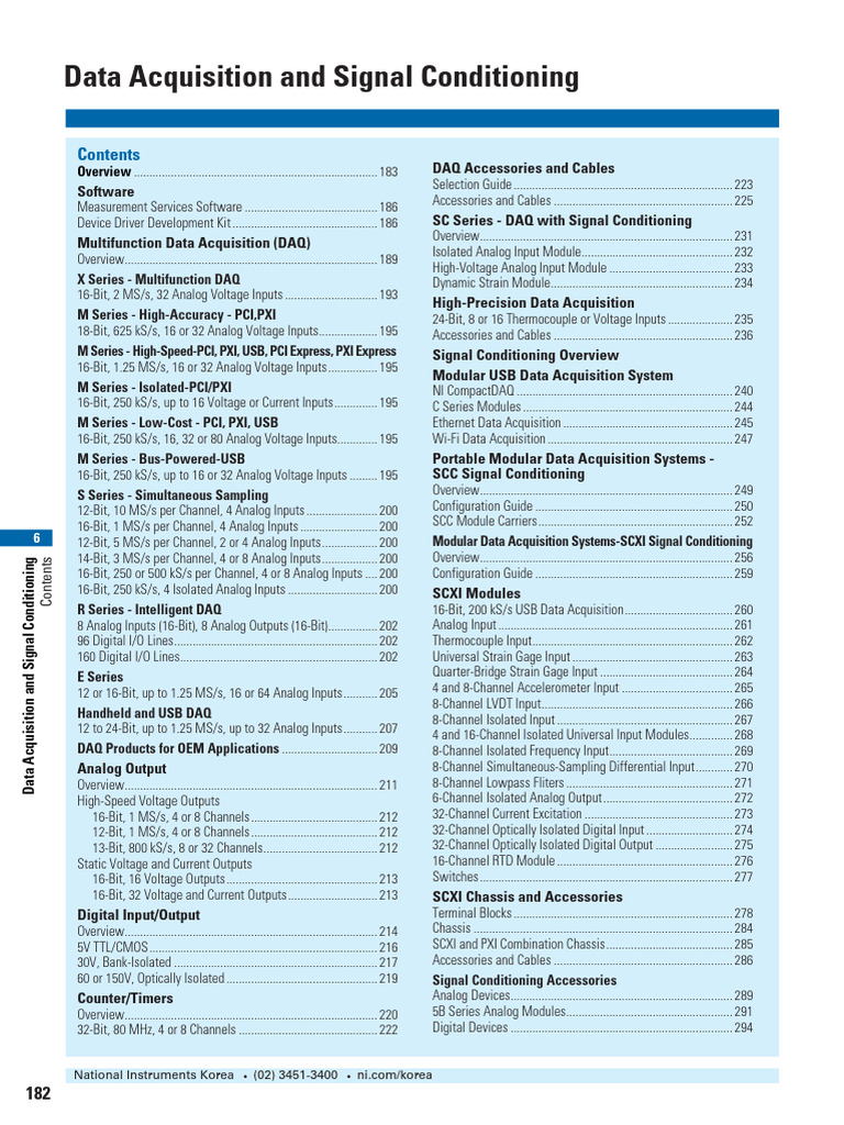 Data Acquisition and Signal Conditioning: National Instruments Korea ...