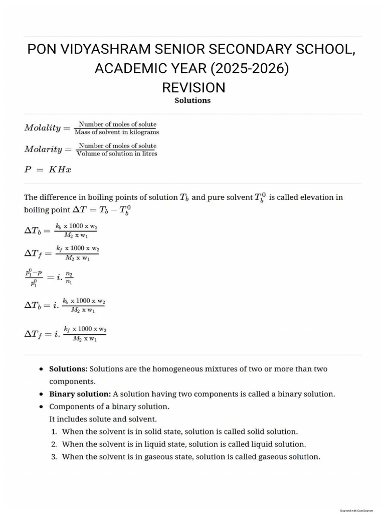 Solution Revision. | PDF