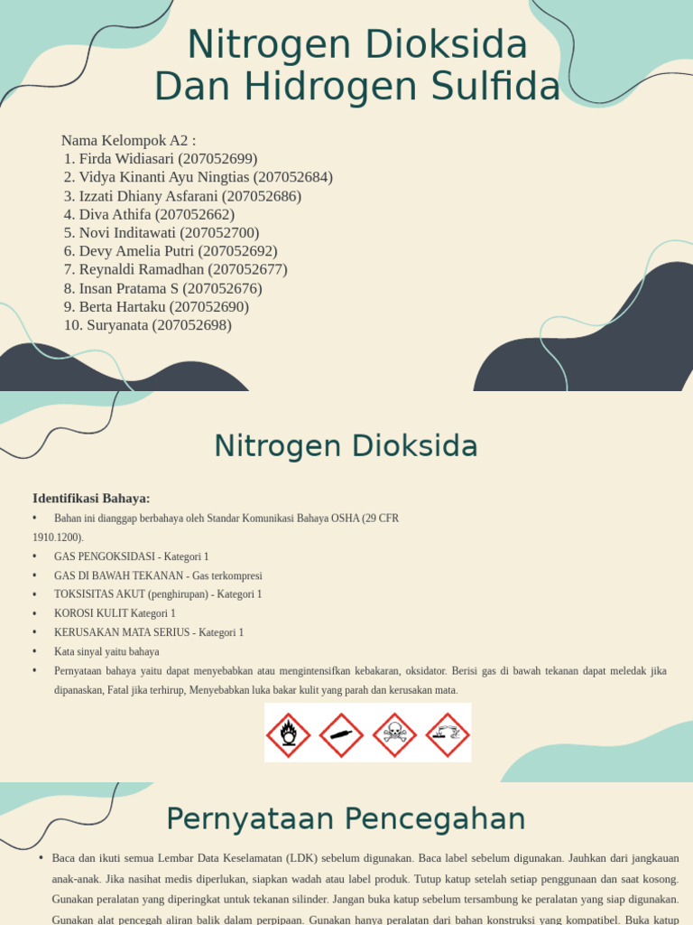 Kelompok 2 (A2) - PPT Keselamatan Lepas Pantai (Nitrogen Dioksida Dan ...