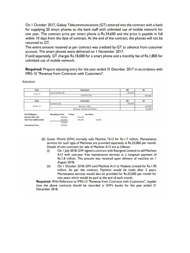 IFRS-15 Homework 30 June-1 | PDF