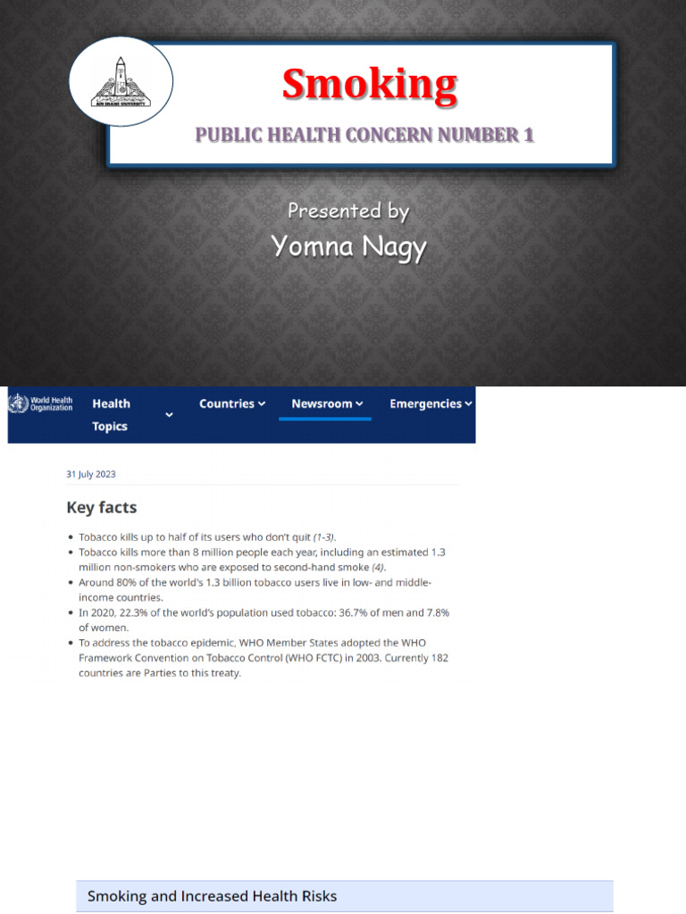 8-Smoking, Disaster and PH | PDF | Smoking Cessation | Smoking