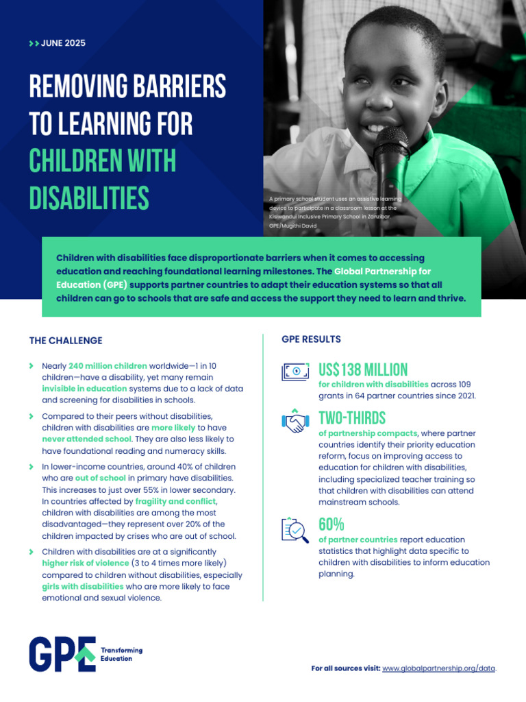 Factsheet - Removing Barriers To Learning For Children With ...
