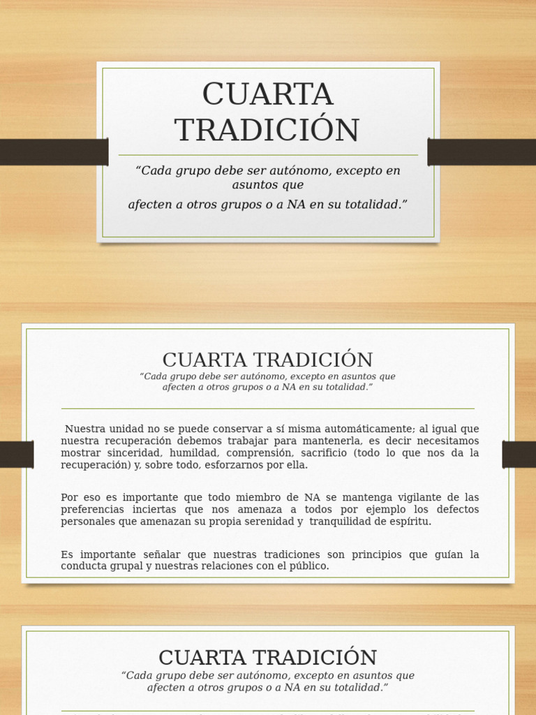Cuarta Tradición Exposición Na | PDF | Psicología Social | Sicología