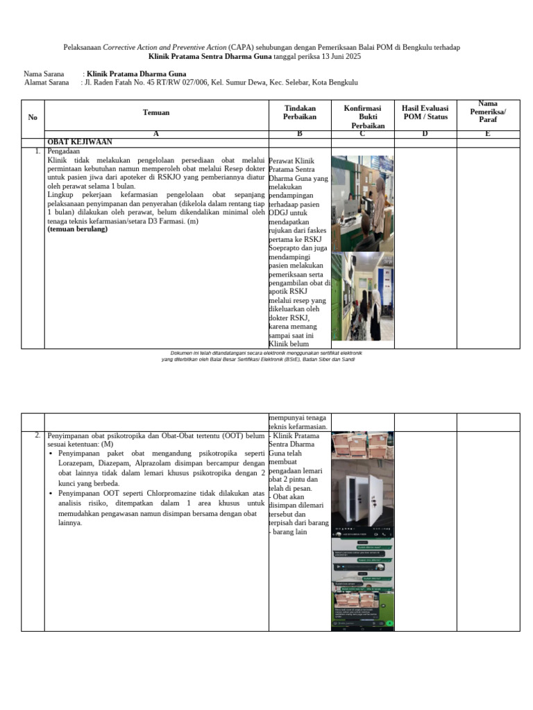 TL PK Klinik Sentra Dharma Guna 2025 TTE Rev-2 | PDF