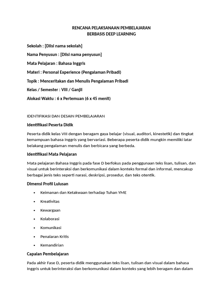 RPP Deep Learning | PDF