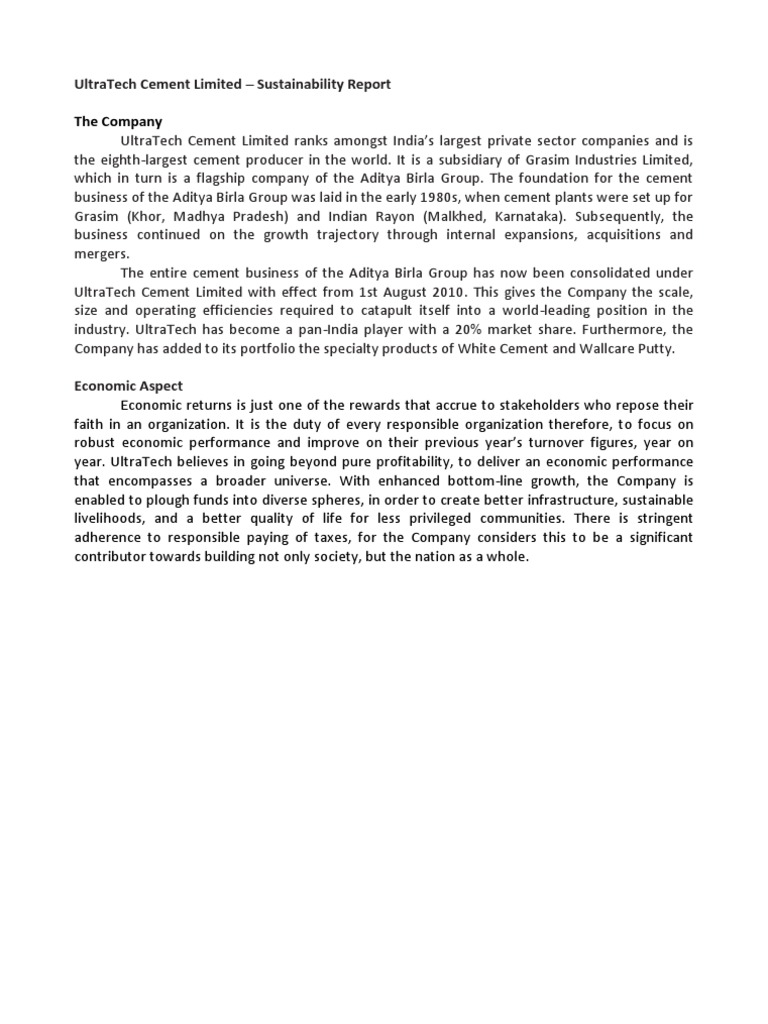 UltraTech Cement Limited | PDF