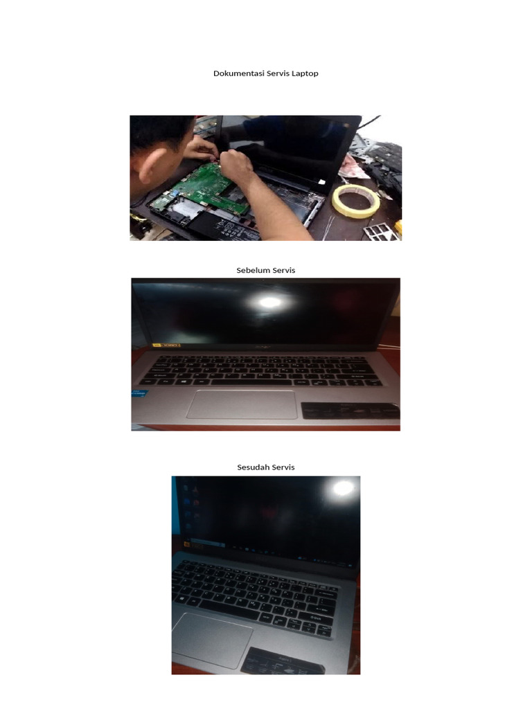 Dokumentasi Servis Laptop | PDF