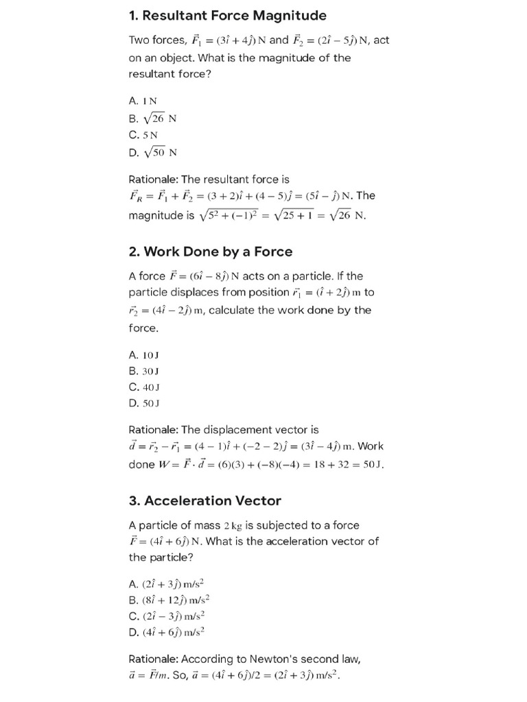Force in Vector Form | PDF