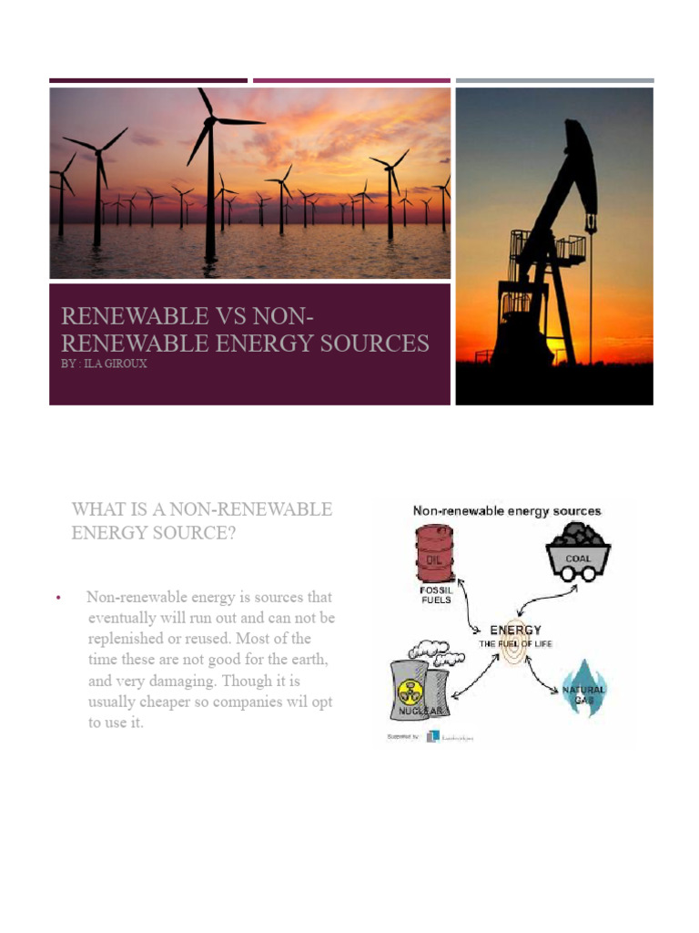 Renewable vs Non-Renewable Energy Guide | PDF | Energy Development ...