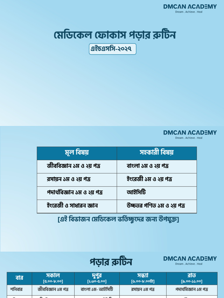 HSC 27 Study Routine | PDF