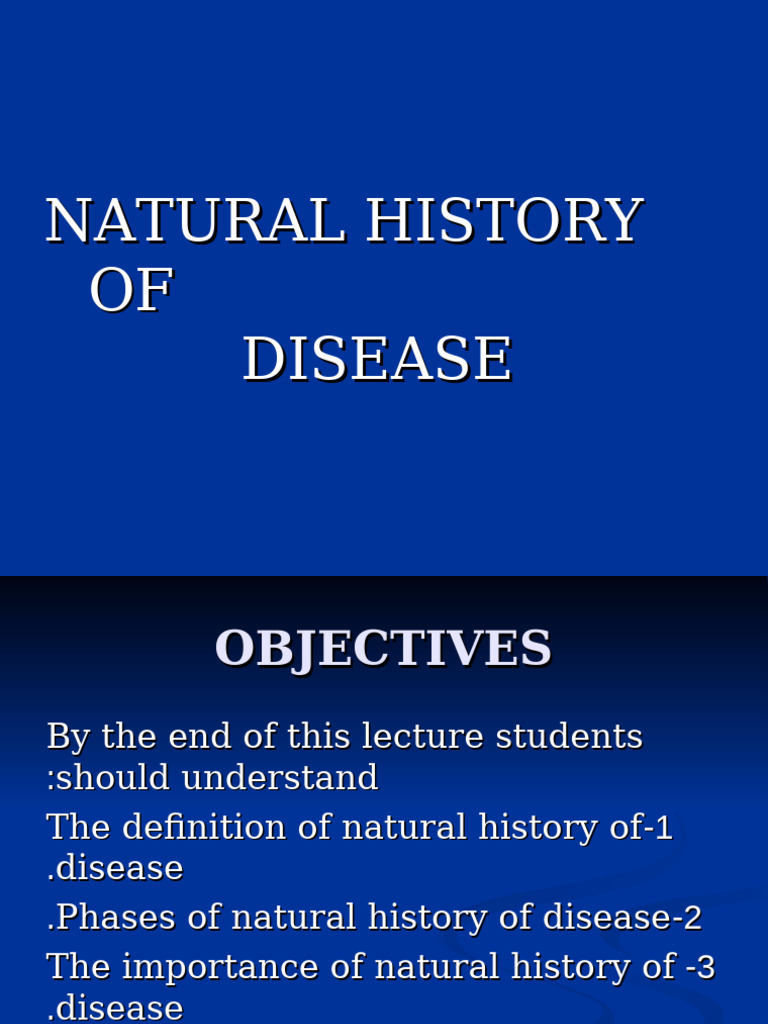Overview of Natural History of Disease | PDF | Epidemiology | Health Care
