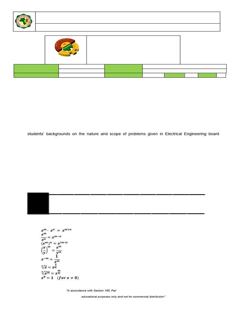 Module 1 ALGEBRA 21 22 New | PDF | Algebra | Logarithm