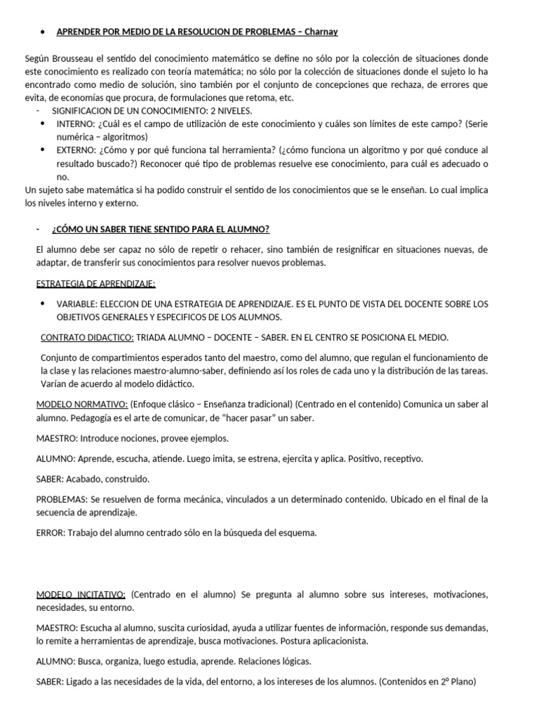 Aprender Por Medio de La Resolucion de Problemas | PDF | Conocimiento | Enseñando