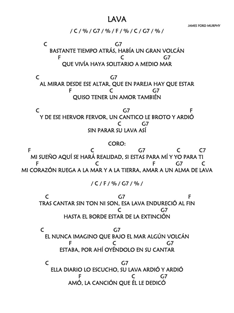 Amor y Lava: Una Canción Volcánica | PDF