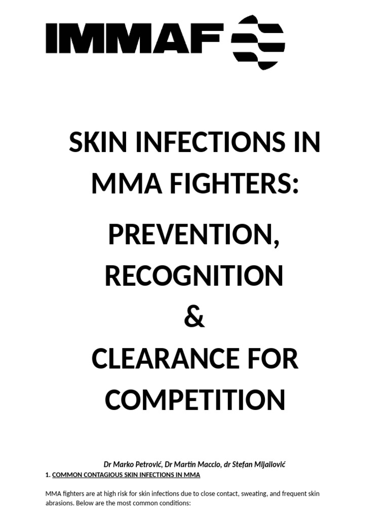 Skin Infections in MMA Fighters (1) | PDF