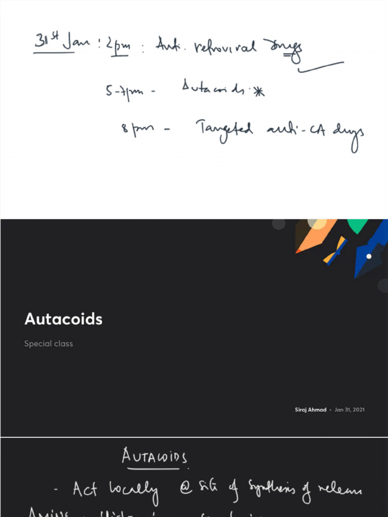 Autacoids Note | PDF