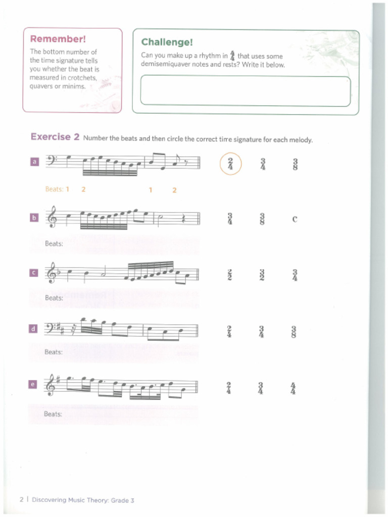 Discovering Music Theory Grade 3-7 | PDF