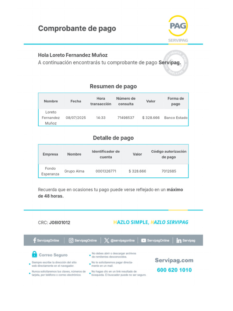 Comprobante de Pago (2) - 2 | PDF