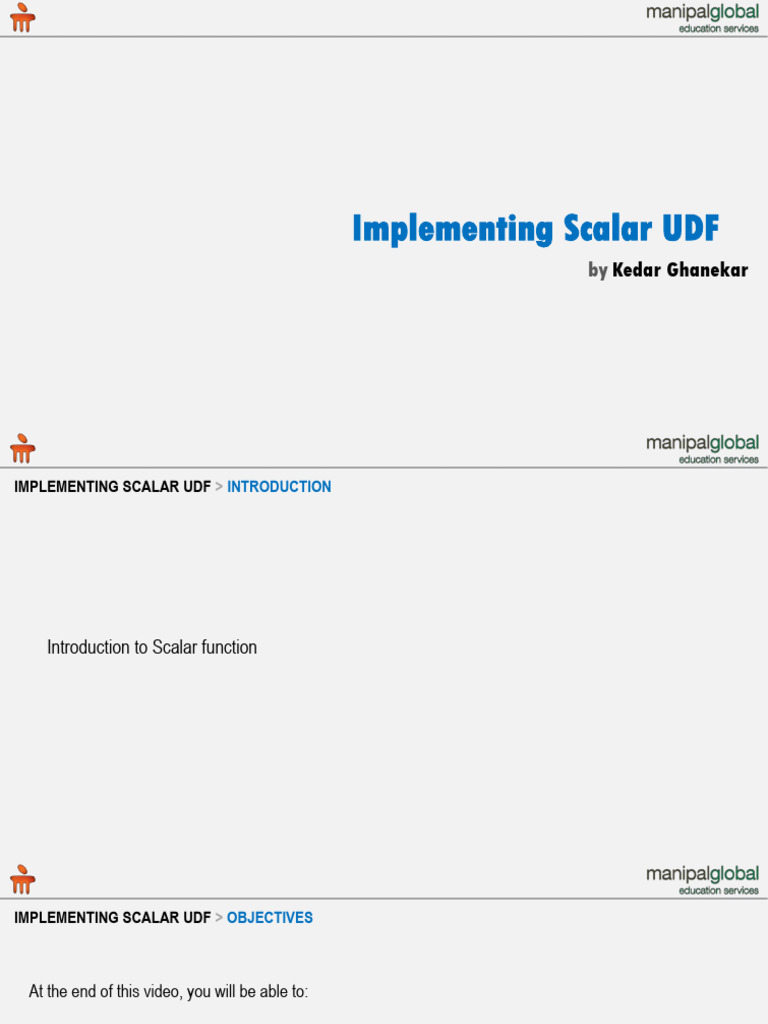 M5L3L2 - UDF - 2 - Impl - ScalarUDF | PDF | Public Domain | Software Engineering