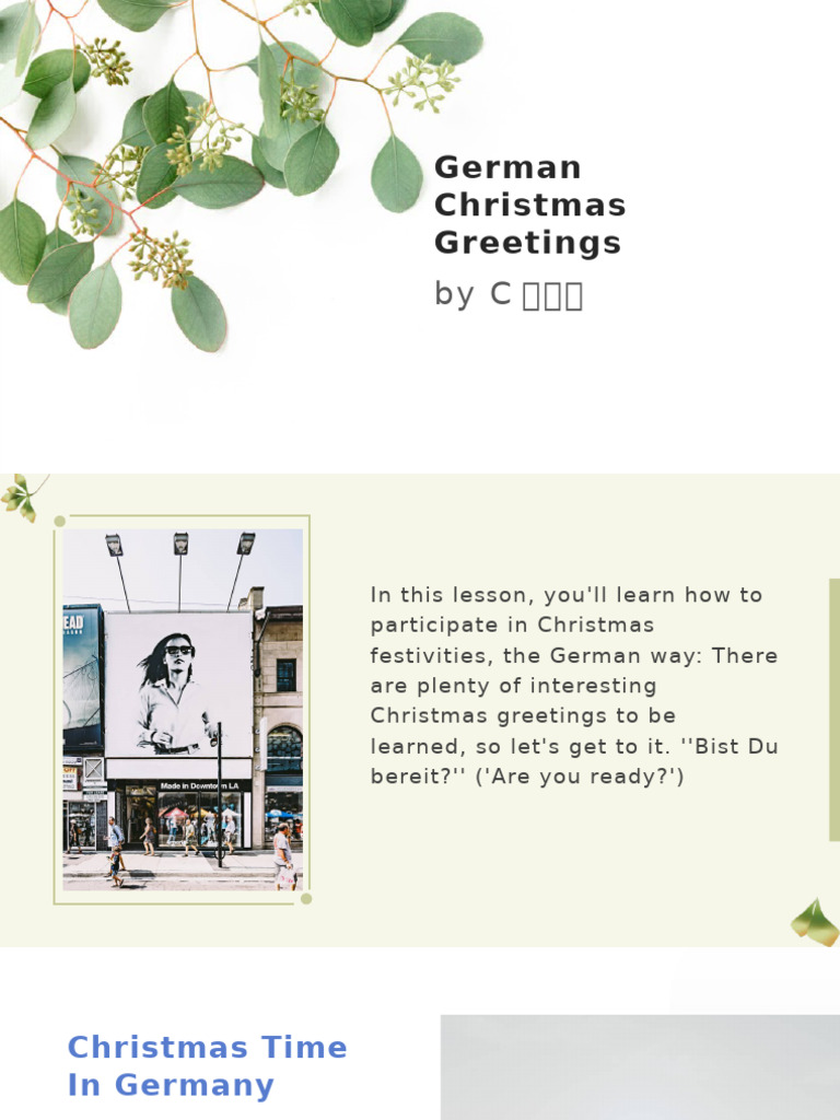 German Christmas Greetings | PDF