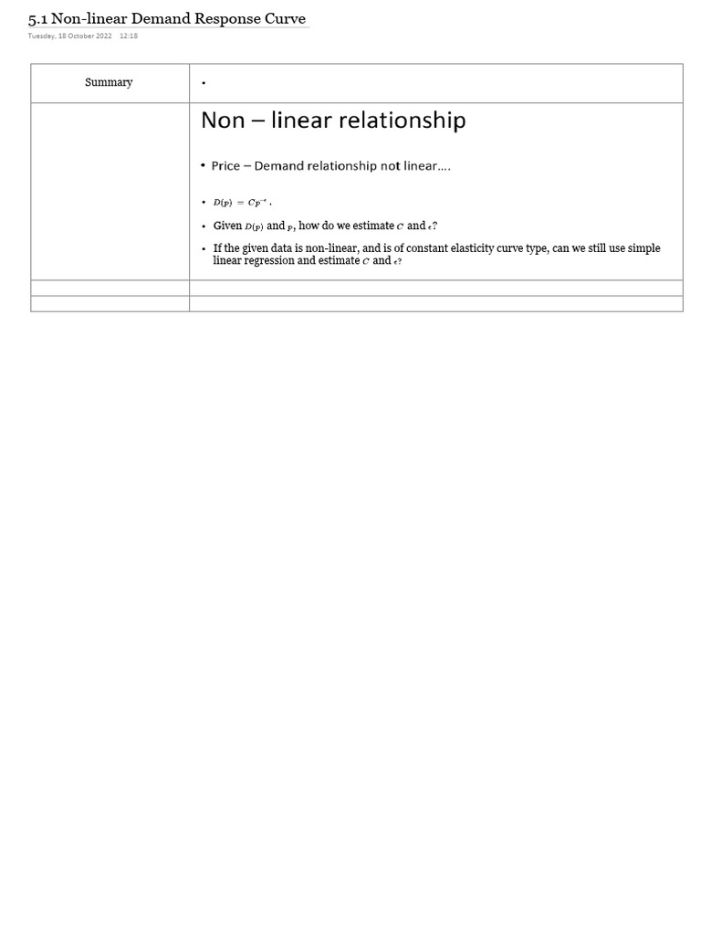 5.1 Non-Linear Demand Response Curve | PDF