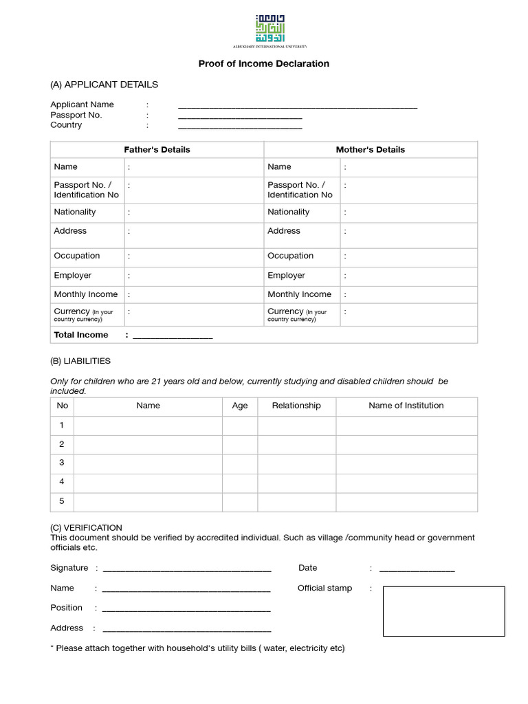Proof of Income Declaration 250711 151809 | PDF