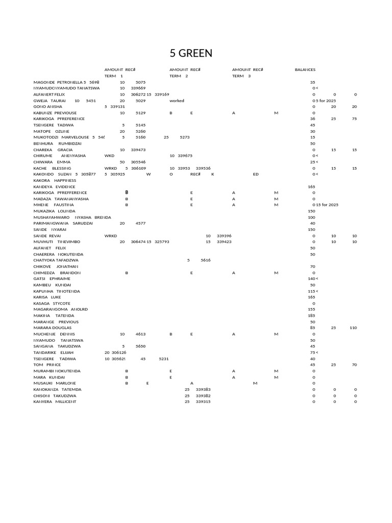 Grade 5 Green 2025 Levies | PDF