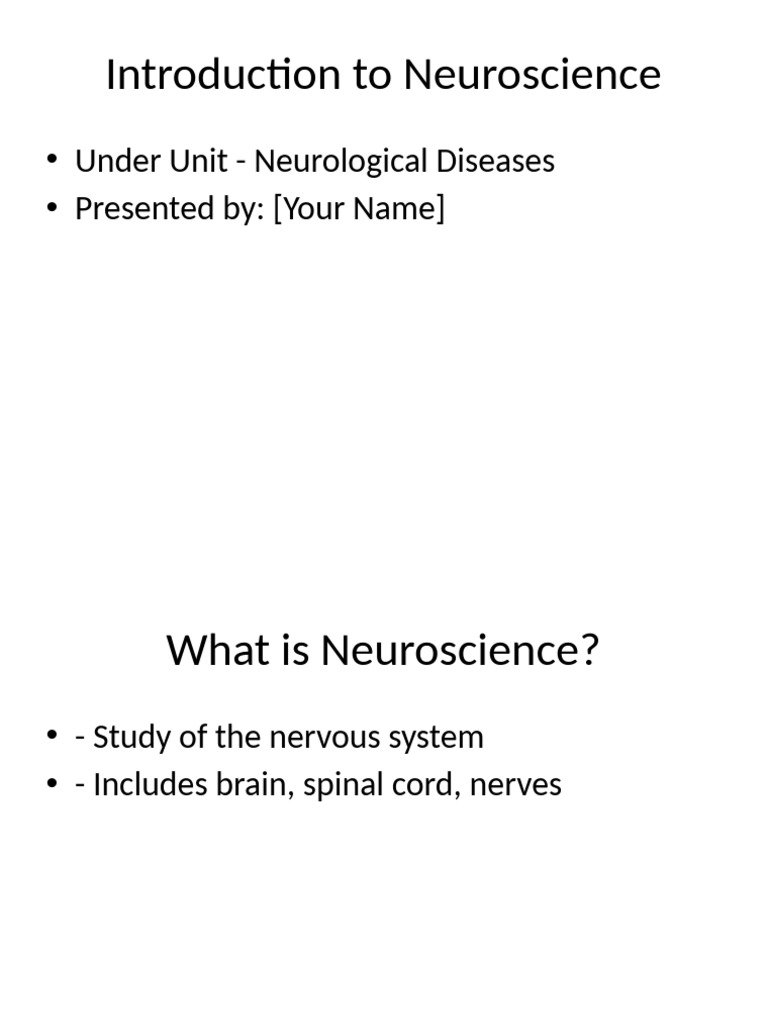 Neuroscience Overview And Applications Pdf