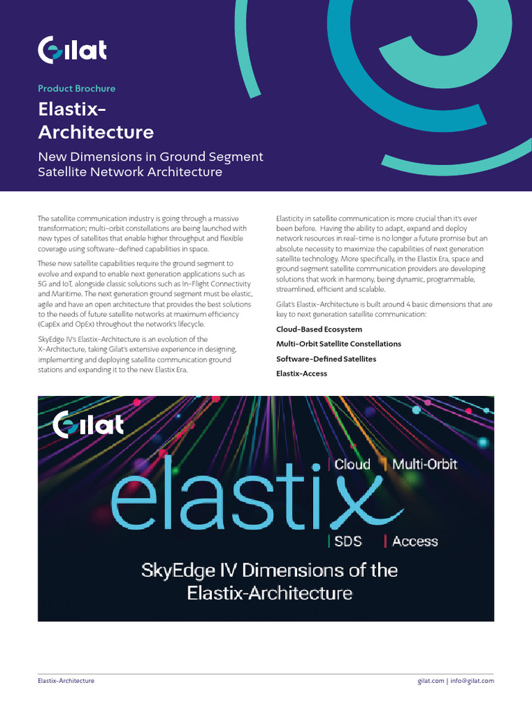 Gilat Product Sheet Elastix Architecture | PDF | Scalability | Computer Network