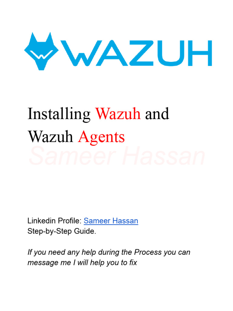 Wazuh Installation Guide for Ubuntu | PDF | Sudo | Operating System ...