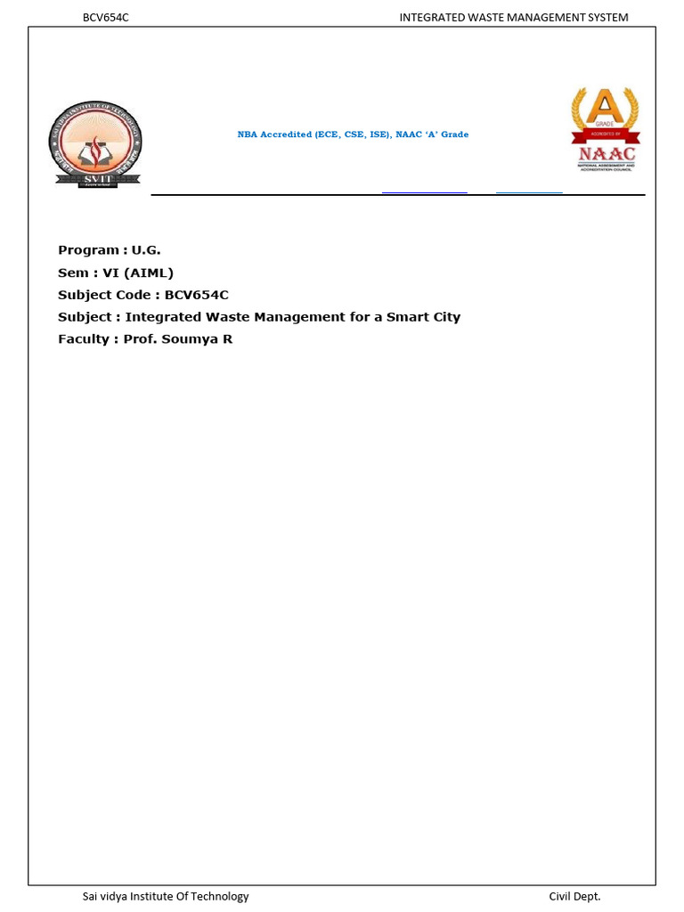 Integrated Waste Management Fro A Smart City (Module 3) | PDF ...