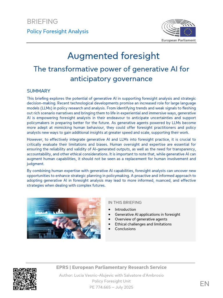 Generative AI in Foresight Analysis | PDF | Artificial Intelligence ...