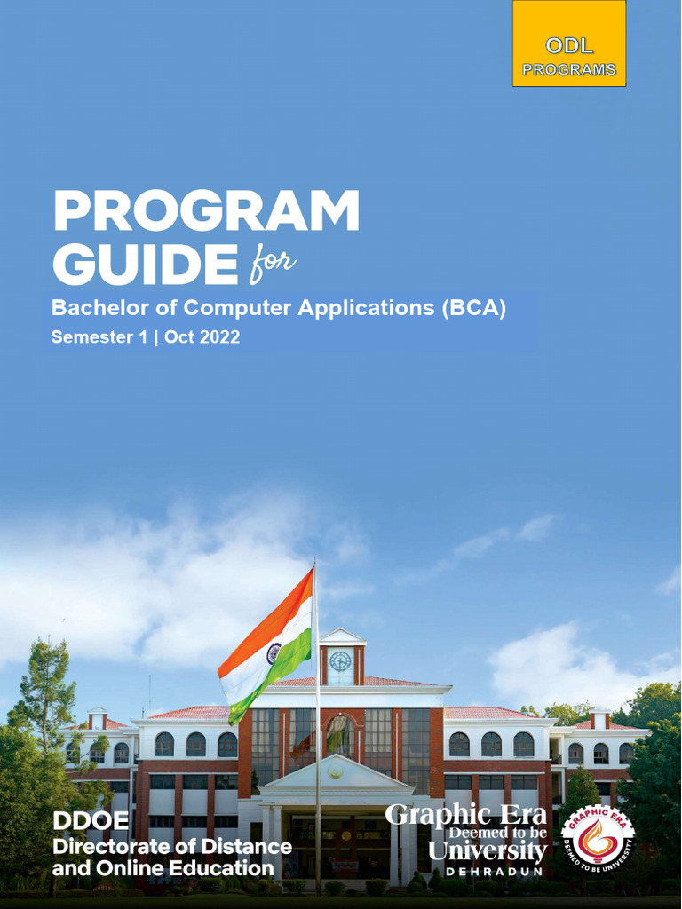 Programme Guide BCA ODL Sem 1 | PDF | Engineering | Academic Term