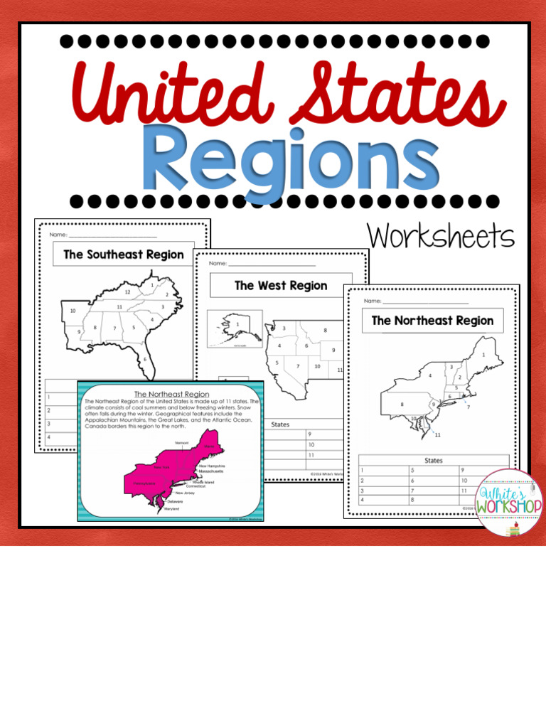 Northeast Region Worksheets | PDF