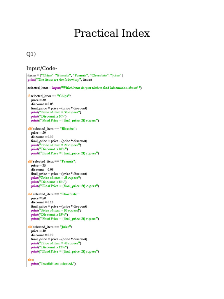Practical Index | PDF