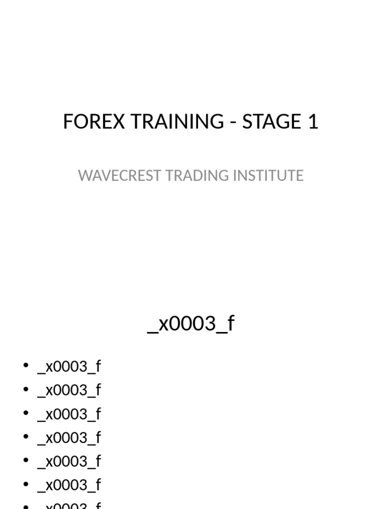 Forex Training Stage 1 | PDF