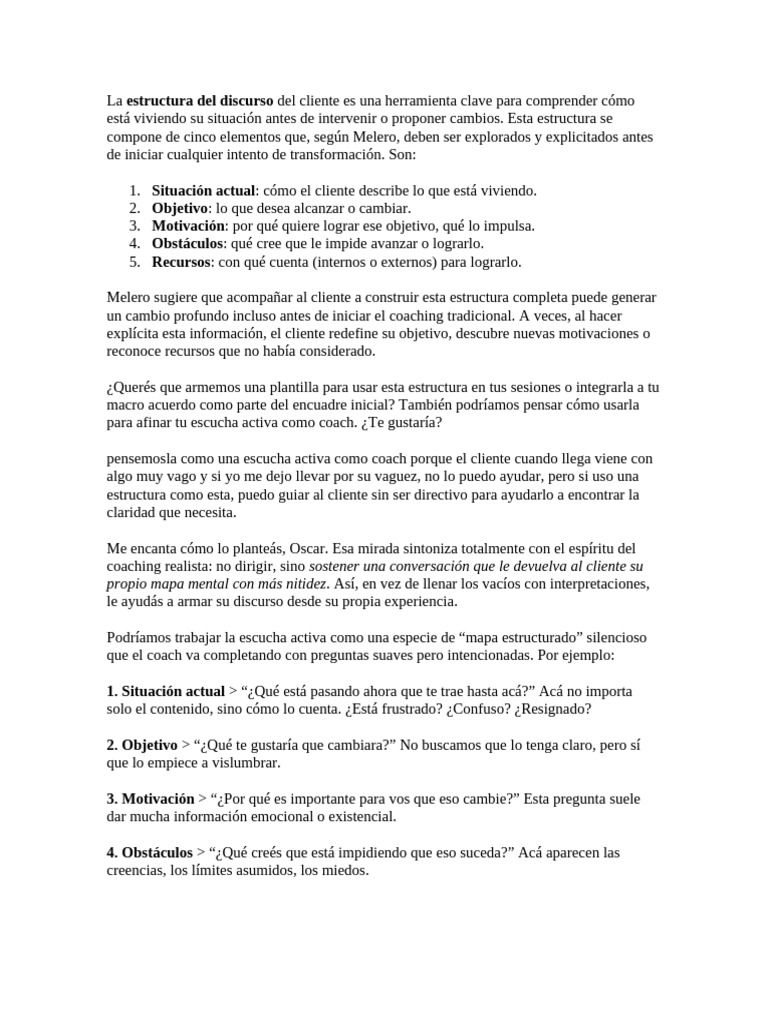 Estructura Del Discurso de Carlos Mellero en Formato de Tarjetas | PDF