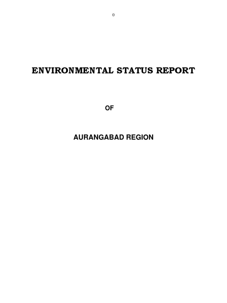 Aurangabad Environmental Status Report | PDF | Soil | Municipal Solid Waste