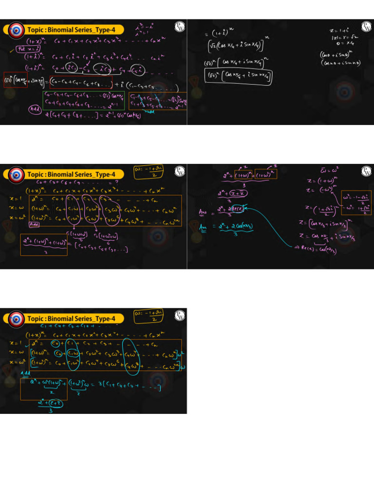 Binomial Theorem 06 - Class Notes - Arjuna JEE 20241 | PDF