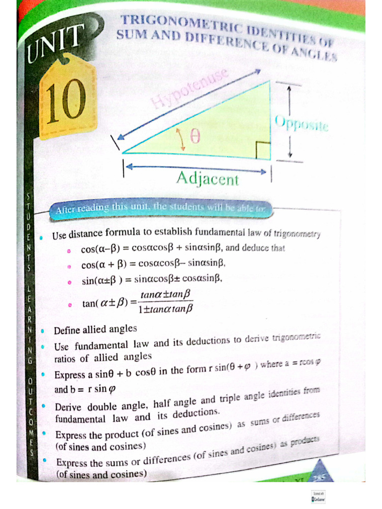 Chapter#10 Mathematics - 1 | PDF